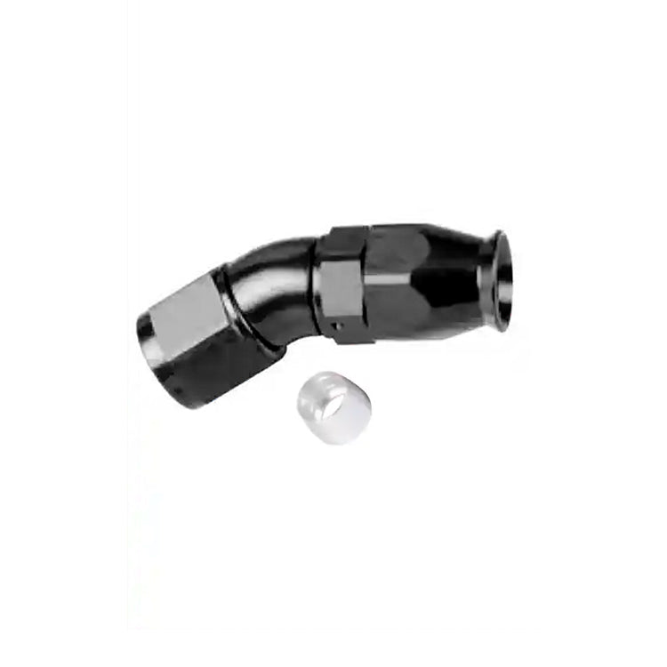 -4AN Full Flow 30° Hose End (for PTFE Hose), Swivel Style, Black Hard ...
