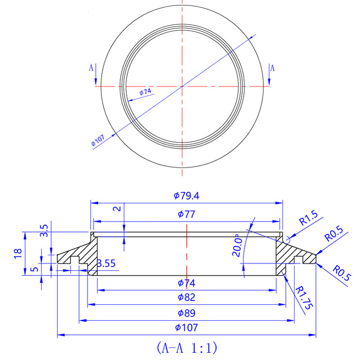 Turbo Compressor Flange - Garrett GT42, GT45/GTX45, GT47/GTX47, GTX50 ...